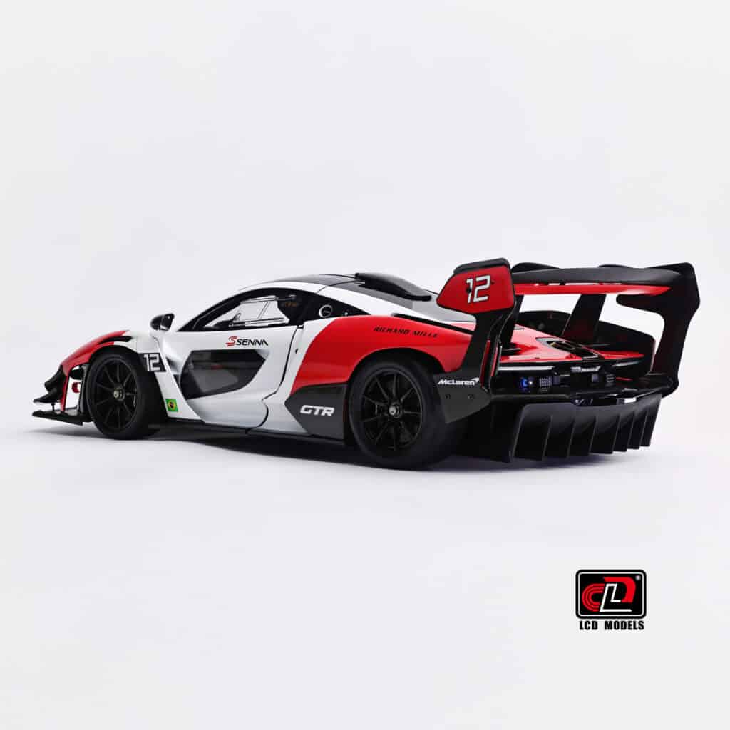 LCD 1:18 - McLaren Senna GTR (Red and white) with Decals - Diecast ...