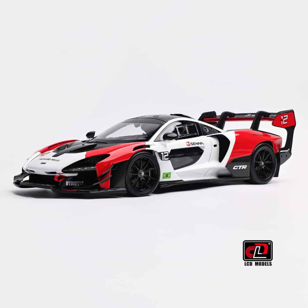 LCD 1:18 - McLaren Senna GTR (Red and white) with Decals - Diecast ...