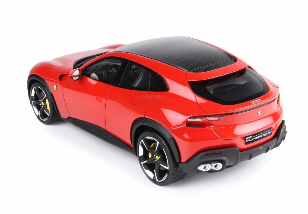 BBR - 1:18 Ferrari Purosangue Red Corsa 322-Carbon Fibre Roof w/showcase