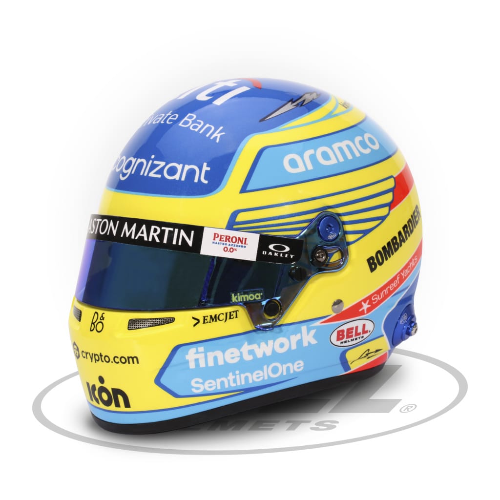 Bell - 1:2 Fernando Alonso 2023 Aston Martin F1 Replica Helmet