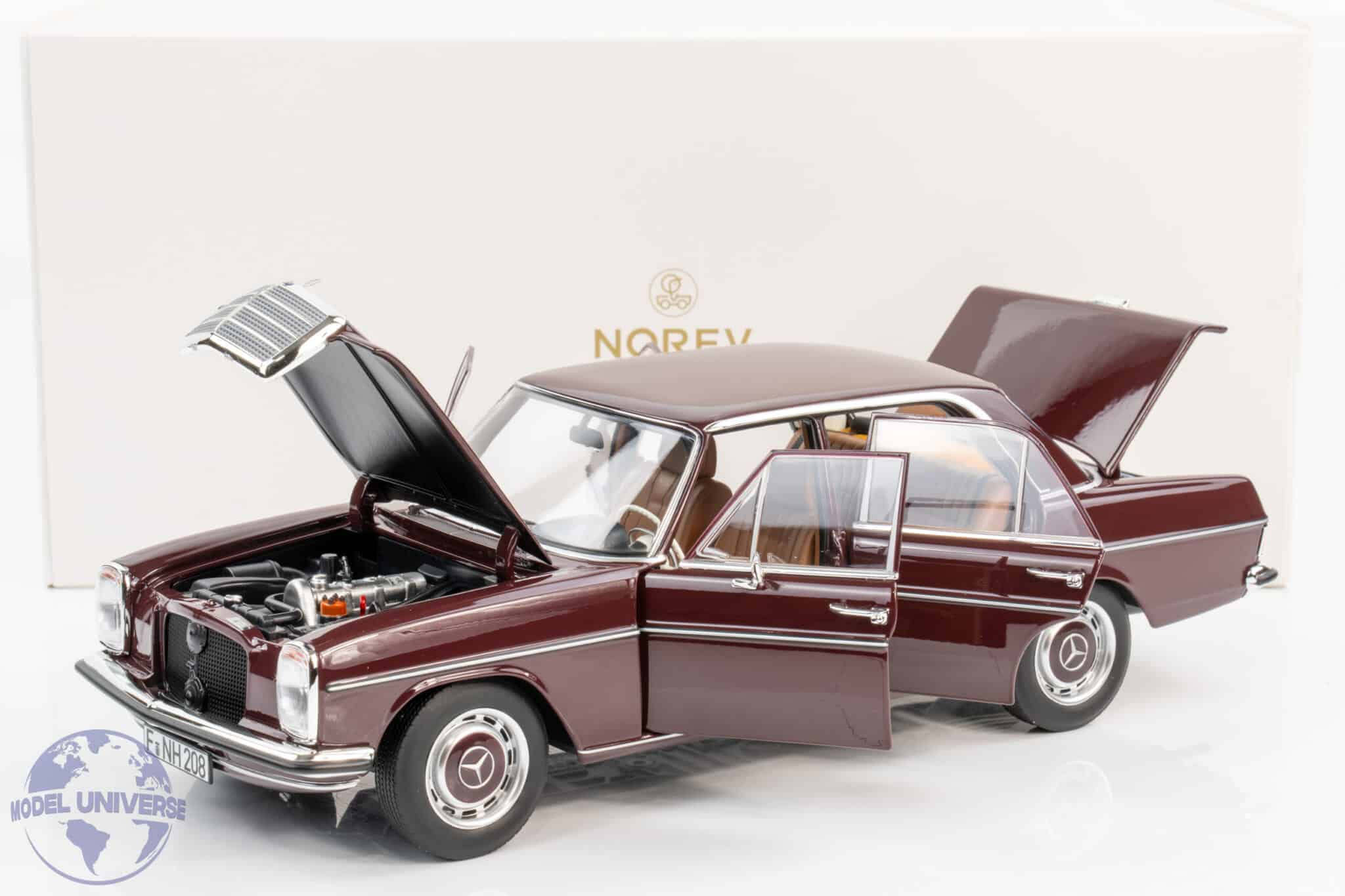 Norev 1:18 Mercedes-Benz 200 (W115) Dark Reddish Brown 1968 (183778 ...