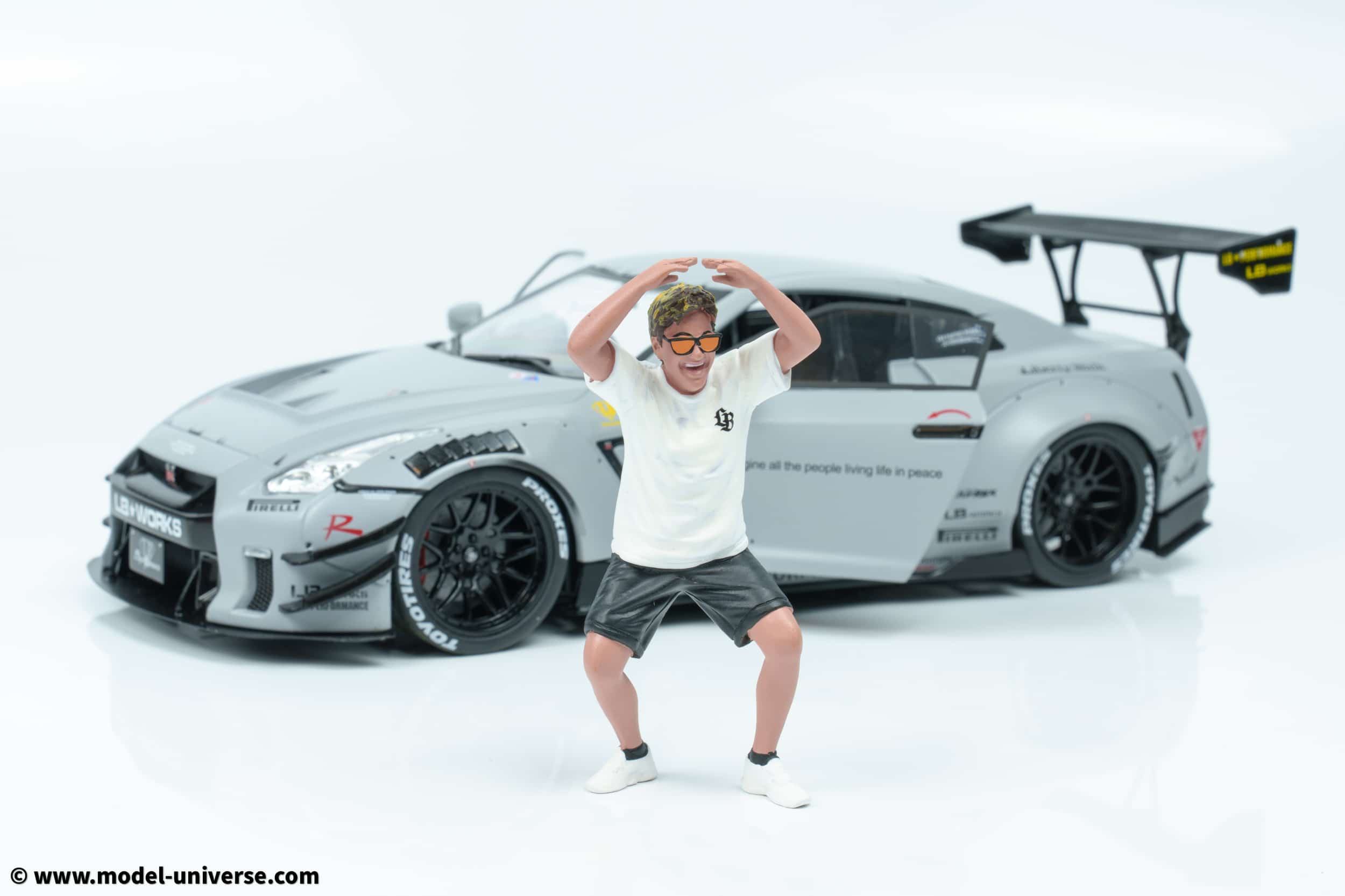 Solido - 1:18 Nissan GT-R (R35) Type 2 Liberty Walk LB Works with Kato ...