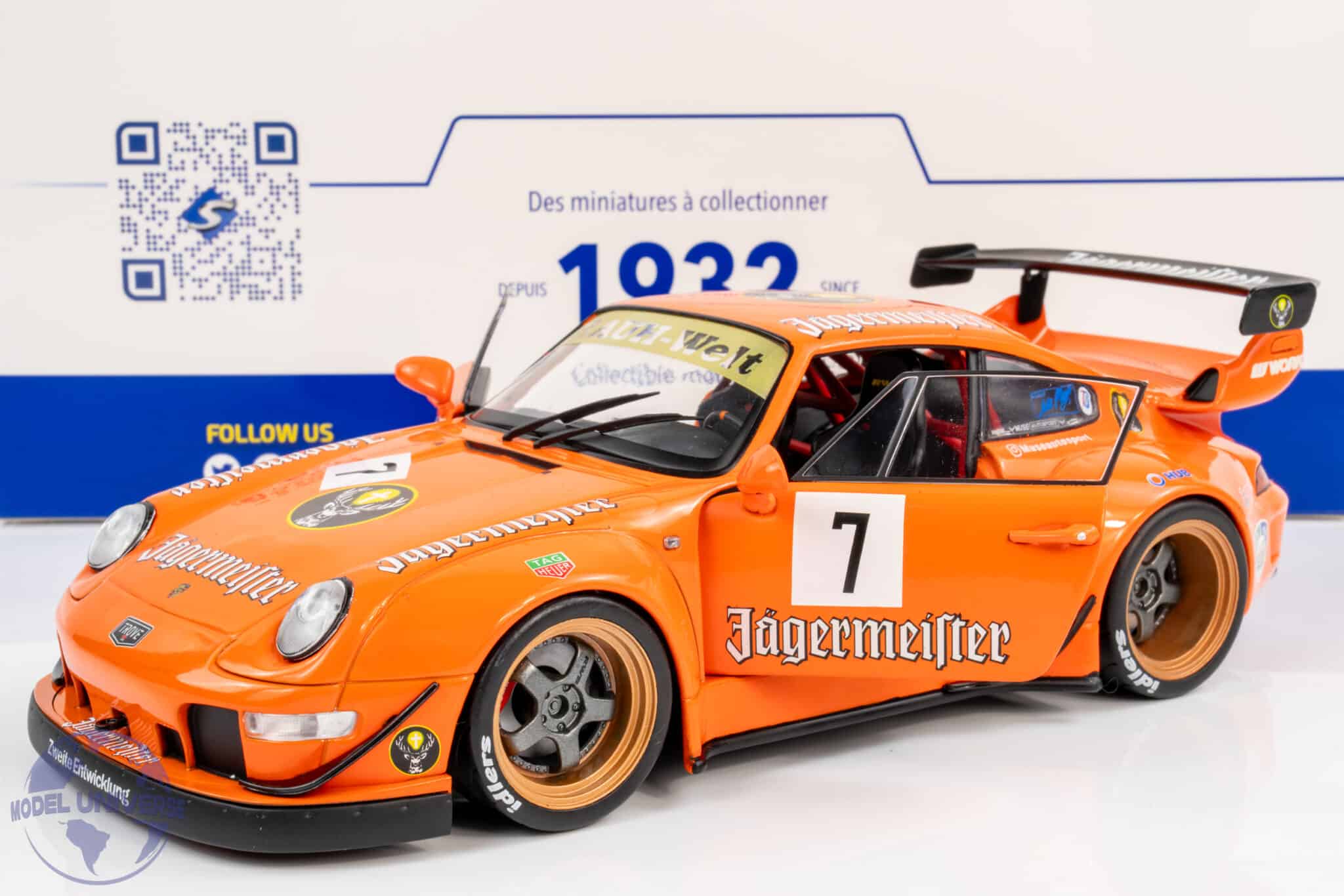 Solido 1:18 Porsche 911 (993) RWB Jagermeister Orange (S1808506 ...
