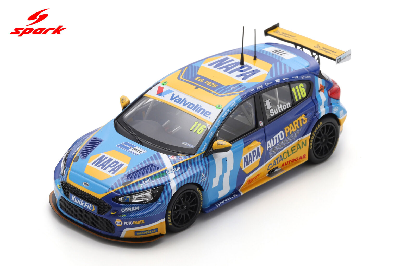 Spark 1:43 Ford Focus ST NAPA Racing UK No.116 Ashley Sutton BTCC ...