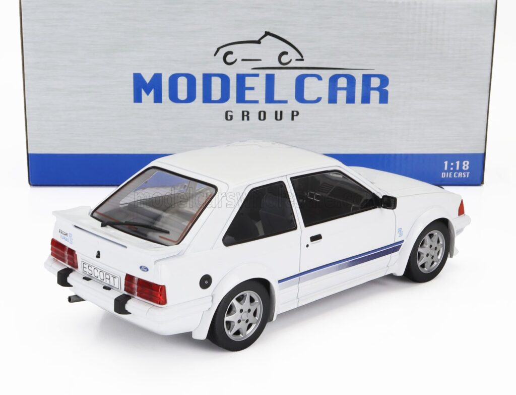 1:18 Ford Escort MK3 RS Turbo White 1985 Diecast Model - MCG