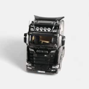 1:18 Scania V8 730S 4x2 & LOHR Car Transporter Black with V8 Logo ...