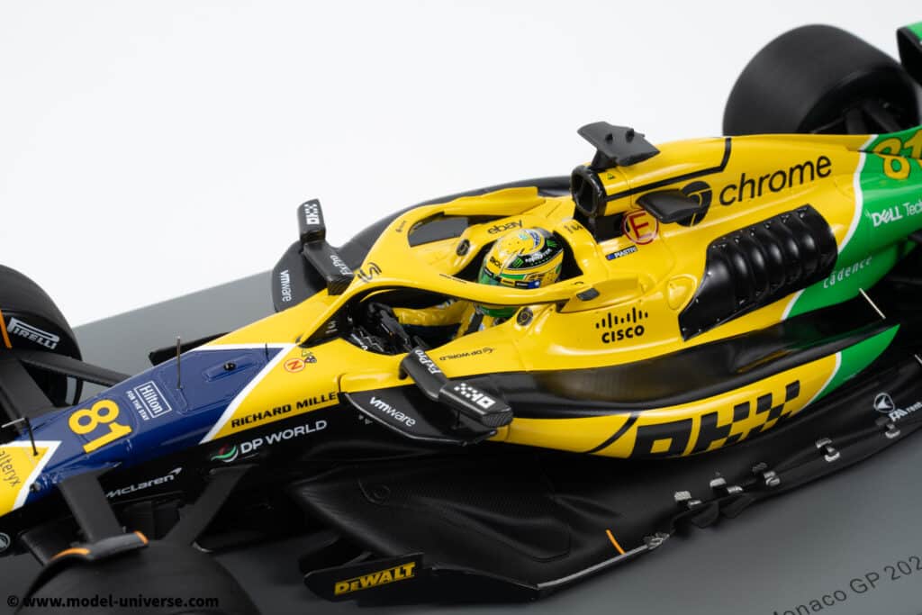 Spark 1:18 McLaren MCL38 Ayrton Senna Tribute #81 Oscar Piastri Monaco ...
