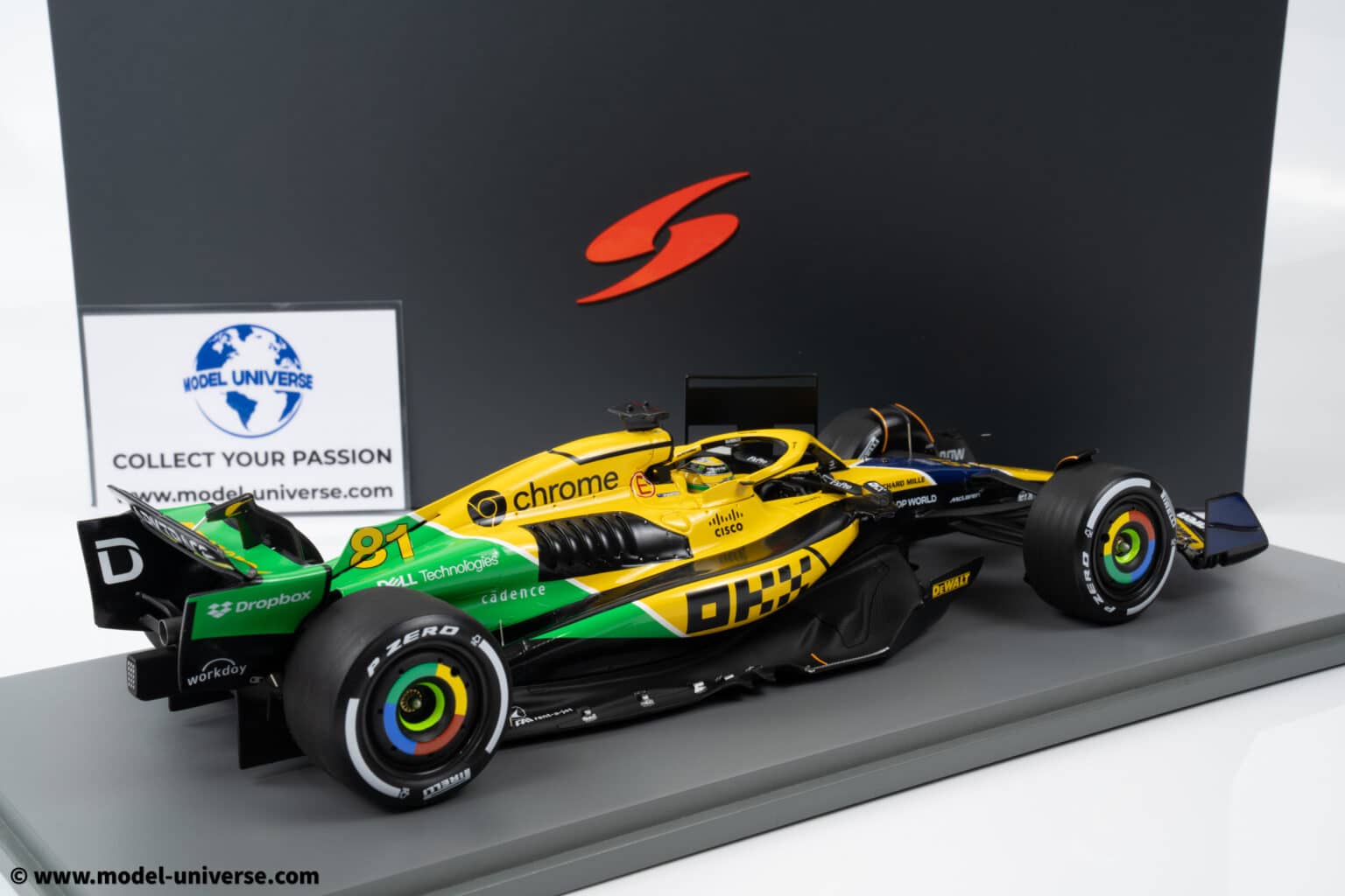 Spark 1:18 McLaren MCL38 Ayrton Senna Tribute #81 Oscar Piastri Monaco ...