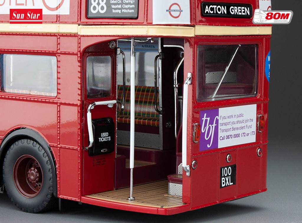 Sun Star 1:24 Routemaster London Bus RM1000 "100 BXL" Red (H2943 ...